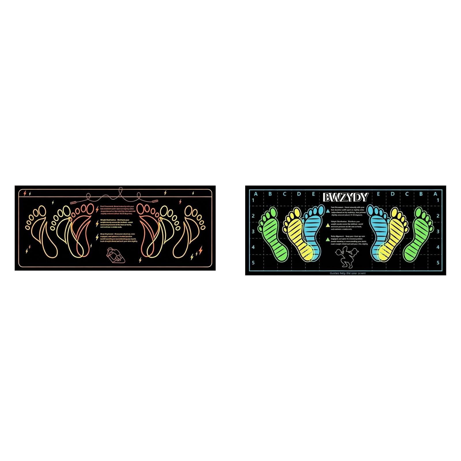 2 Pcs Non Slip Squat Mat with Foot Position 31.5 x 13.8 Inch, Pro Grade ...