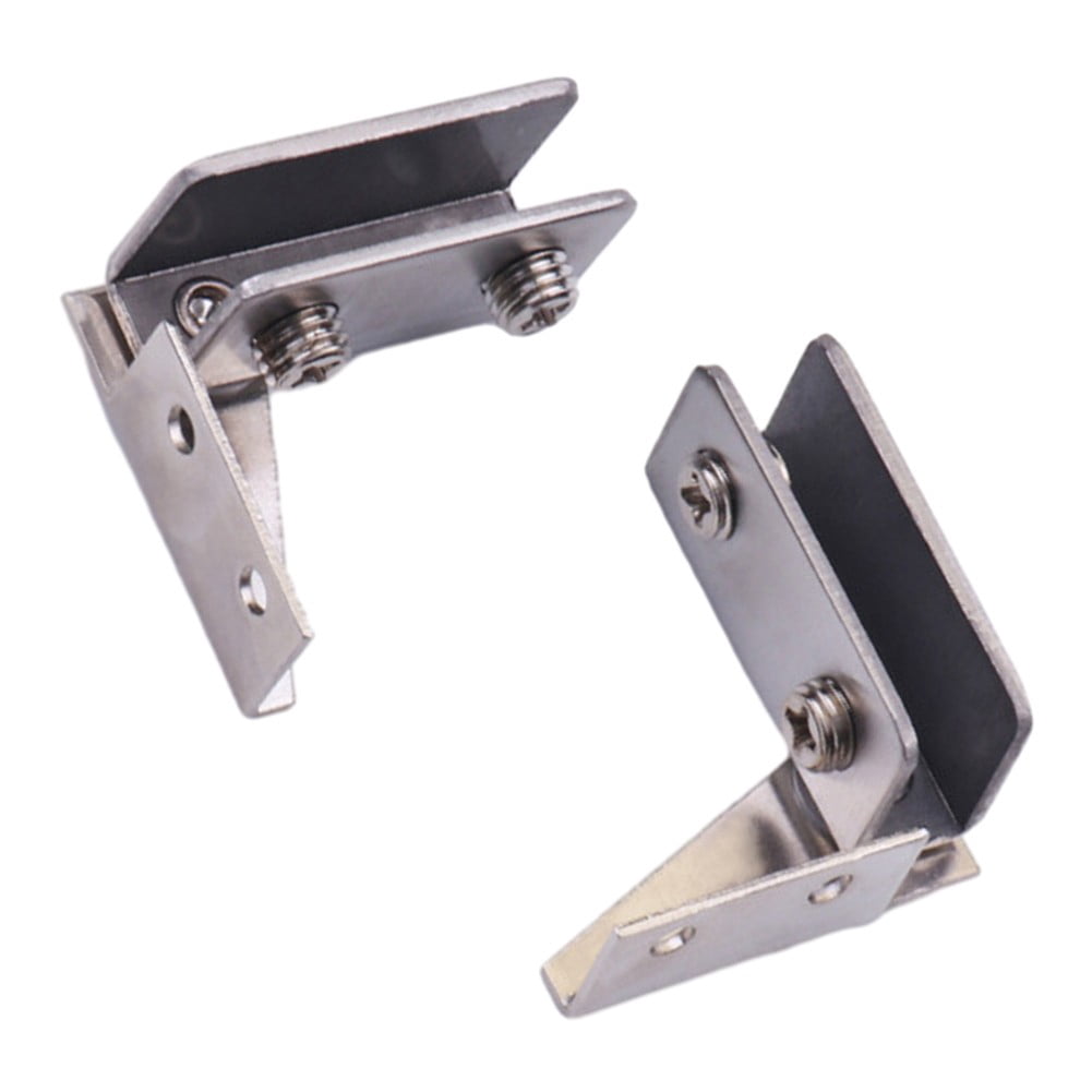 2 Pcs Non-perforated Glass Door Hinge Display Cabinet Glass Cabinet ...
