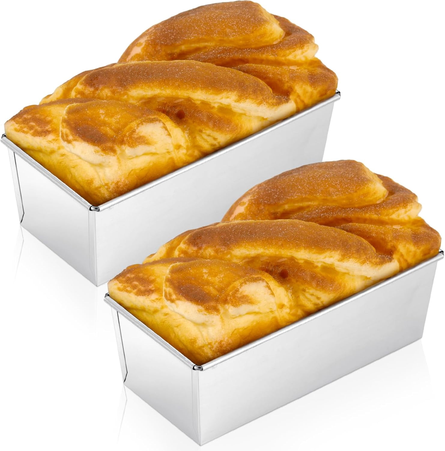 2 Pcs Nonstick Loaf Pan, 7 x 3 x 2.36 Inch Small Loaf Pans for Baking ...