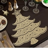 2 Pcs Nordic Christmas Tree Dining Mats - Anti-Scalding Insulation Mats ...