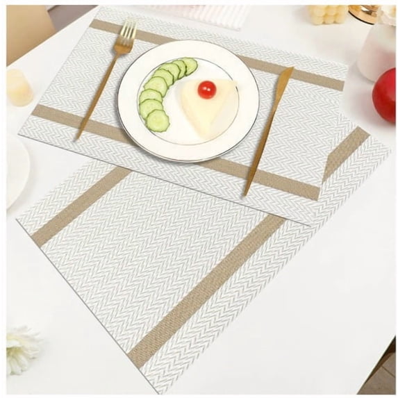 2 Pcs Nordic Light Luxury Waterproof PVC Placemats | Non-Slip ...