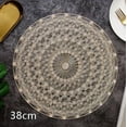 2 Pcs Nordic Style Bronzing Geometric Round PVC Place Mats - Elegant ...