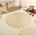2 Pcs Nordic Style Spider Web Design Round Placemats - Waterproof & Oil ...