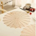 2 Pcs Nordic Style Spider Web Design Round Placemats - Waterproof & Oil ...