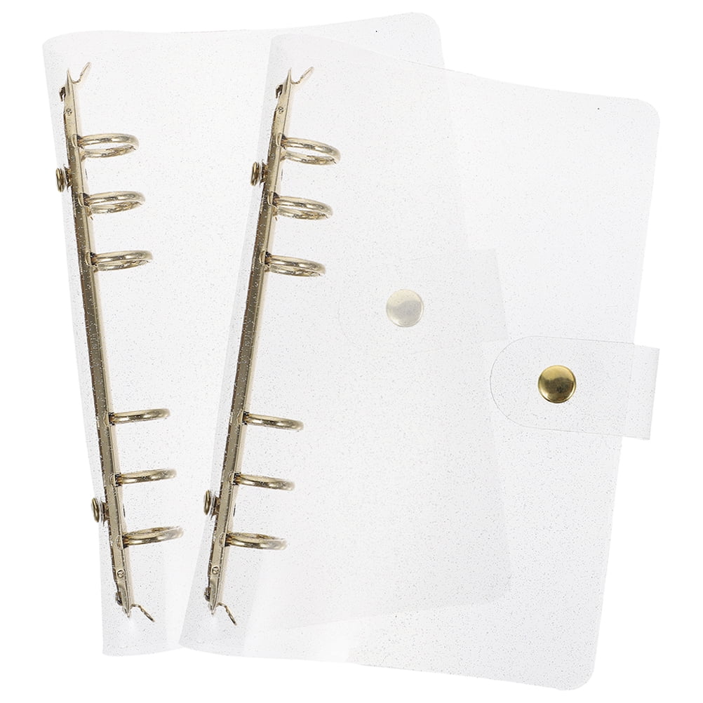 2 Pcs Notepad Binder The Notebook Foldera Document Holder Covers Clear ...