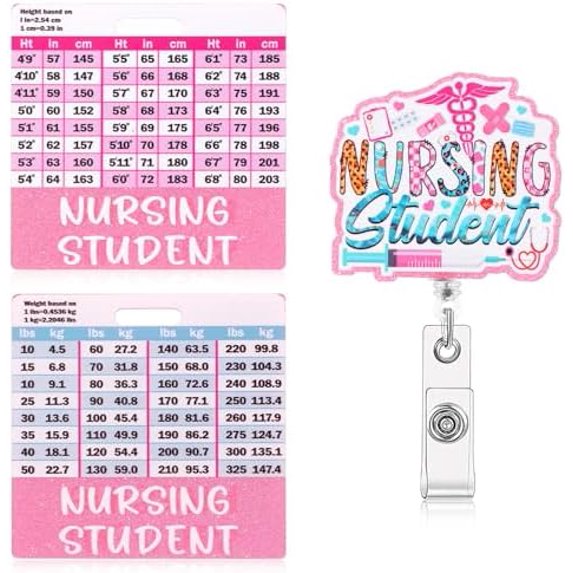 2 Pcs Nursing Student Badge Reel and Buddy Retractable Student Nurse ...