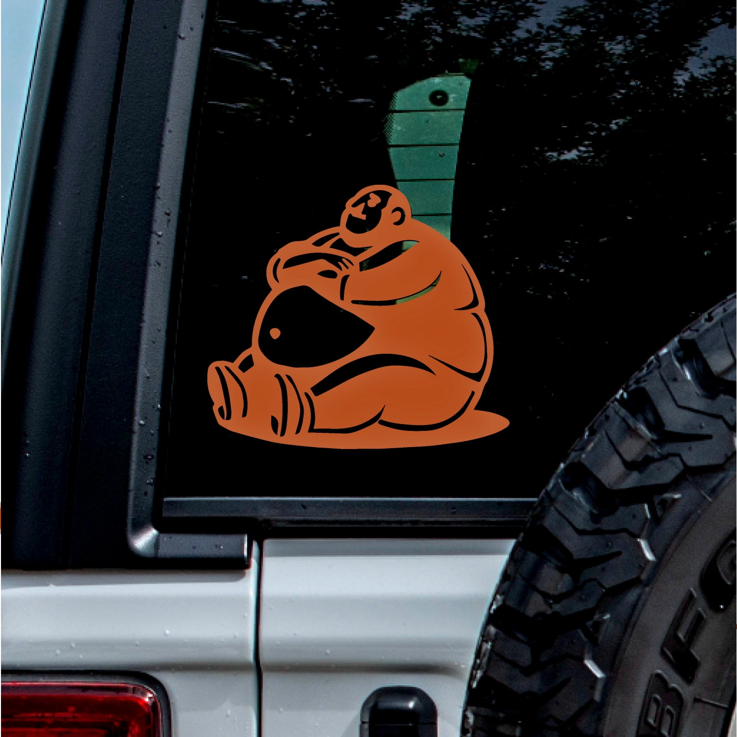 (2 Pcs, Nut Brown, 6.4'' X 5.6'') Transparent Adhesive Decal Sticker Of ...