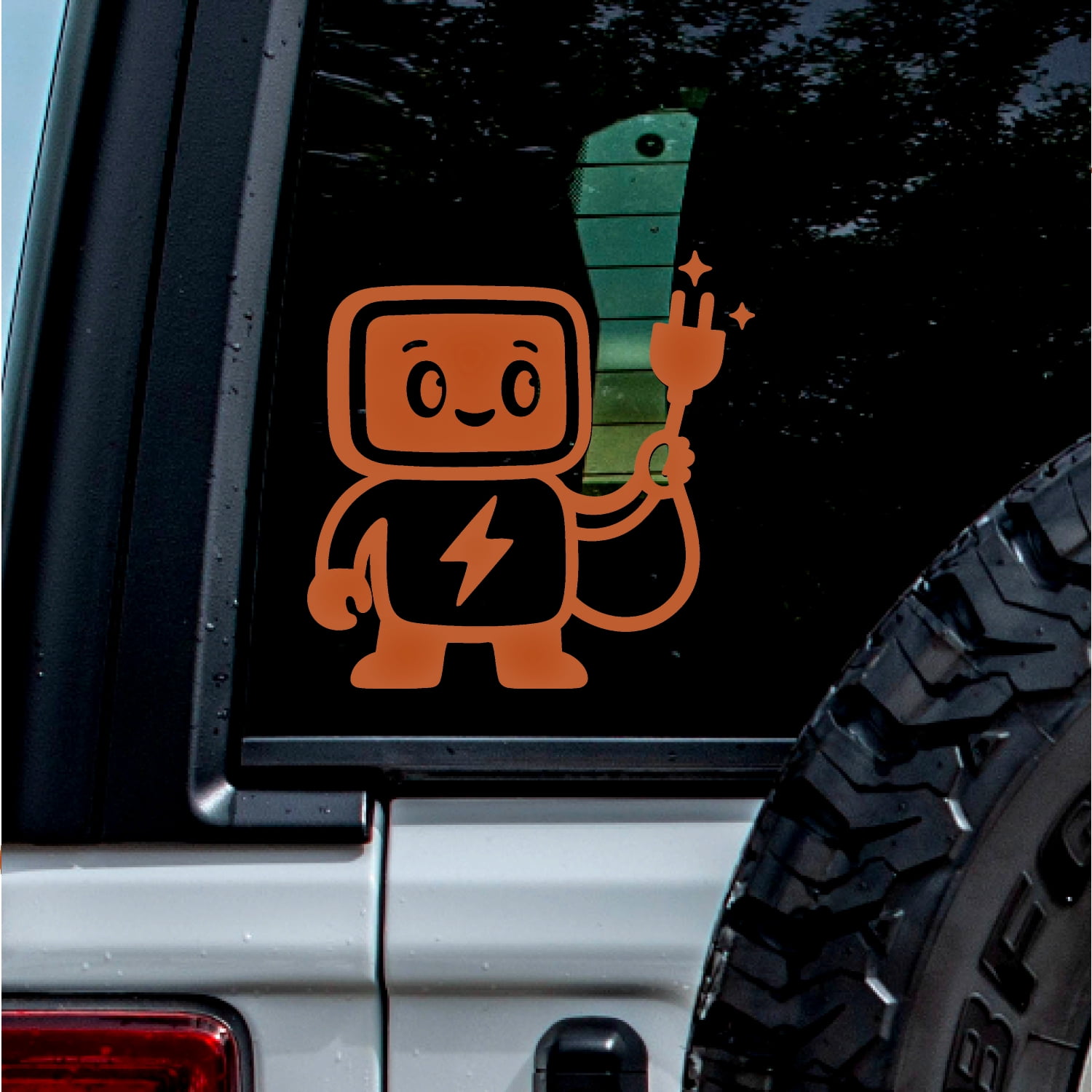 (2 Pcs Nut Brown, 8.2'' x 8.0'') - Vinyl Sticker Decal - "Electric ...