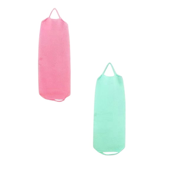 2 Pcs Nylon Drawstring Bath Brush, Back Scrubber with Stretchable Pull ...