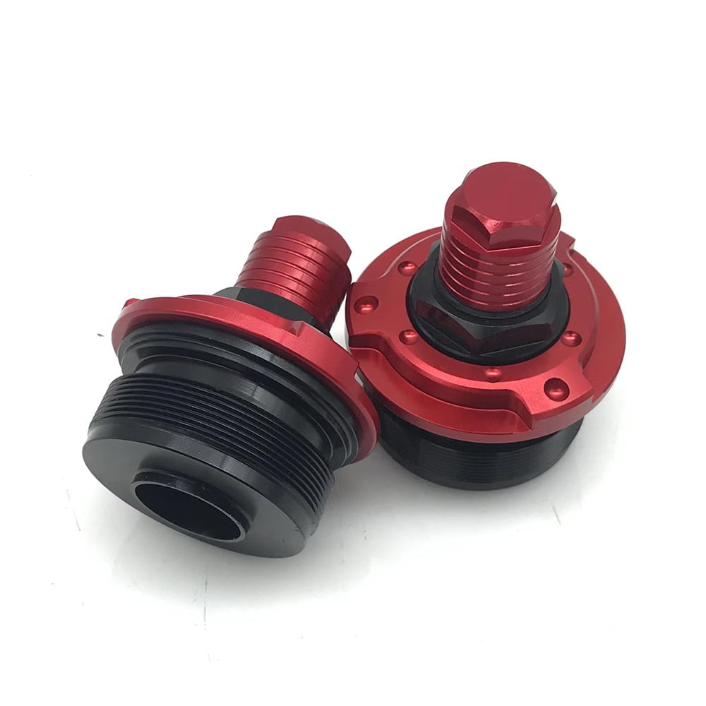 2 Pcs OD 47MM Motorcycle Front Fork Shock Screws Red For Yamaha R15 V3 ...