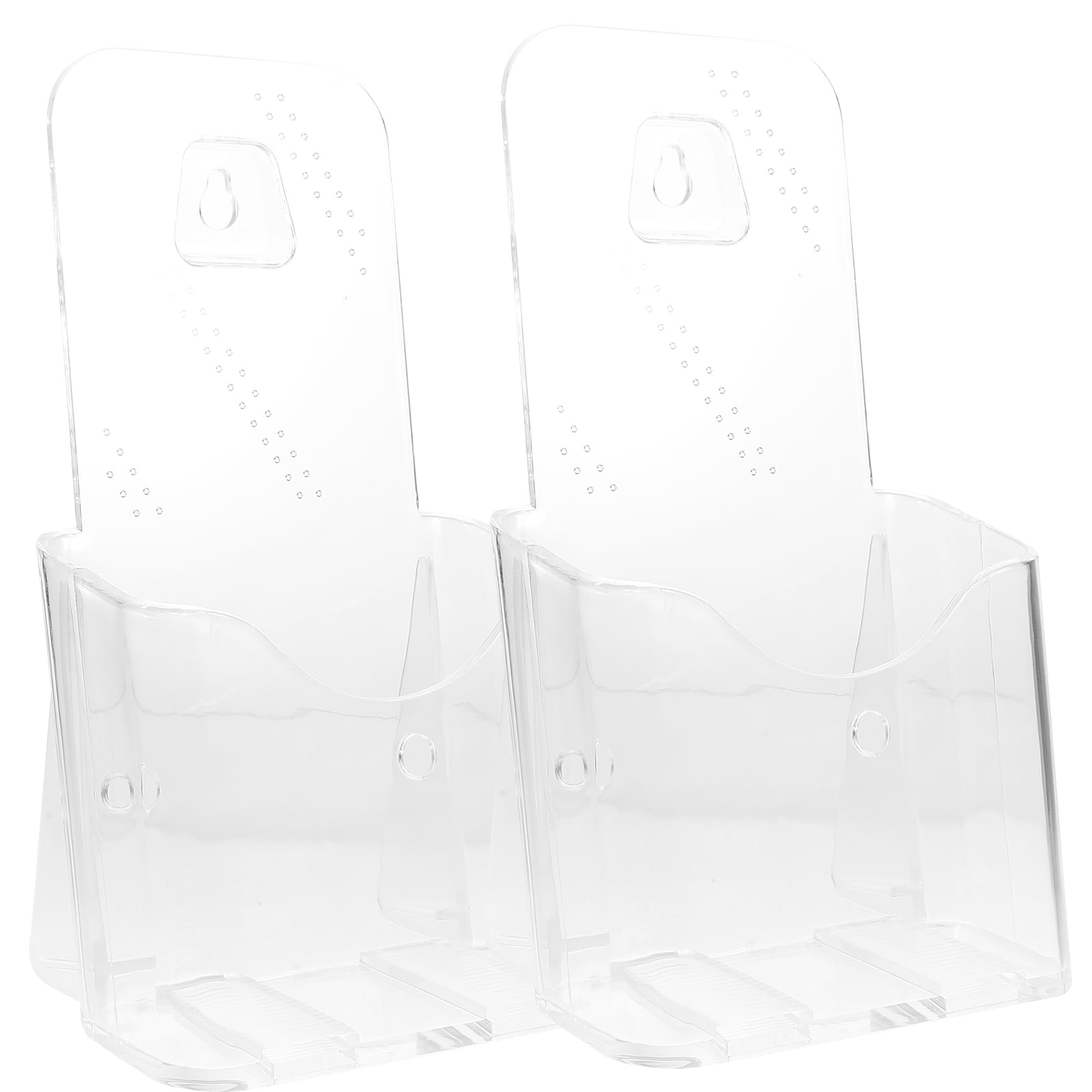 2 Pcs Office Decor Transparent Display Stand Brochure Holder Clear ...