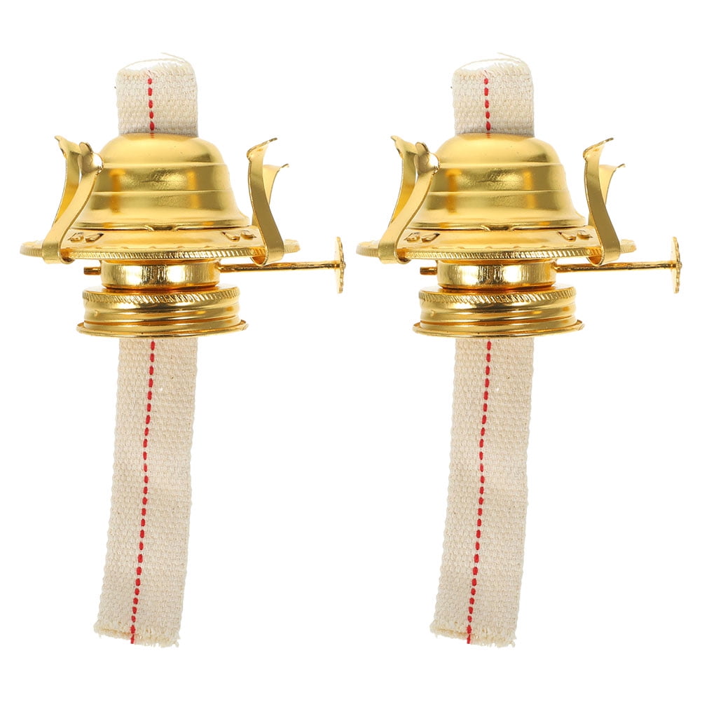 2 Pcs Oil Lamp Base Vintage Kerosene Regulator Light Gas Lamps Golden ...