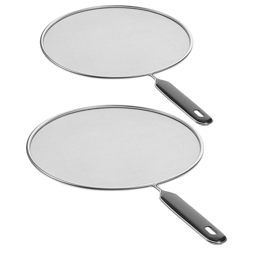 2 Pcs Oil Net Stainless Steel Pot Lids Splatter Guard Frying Pan ...