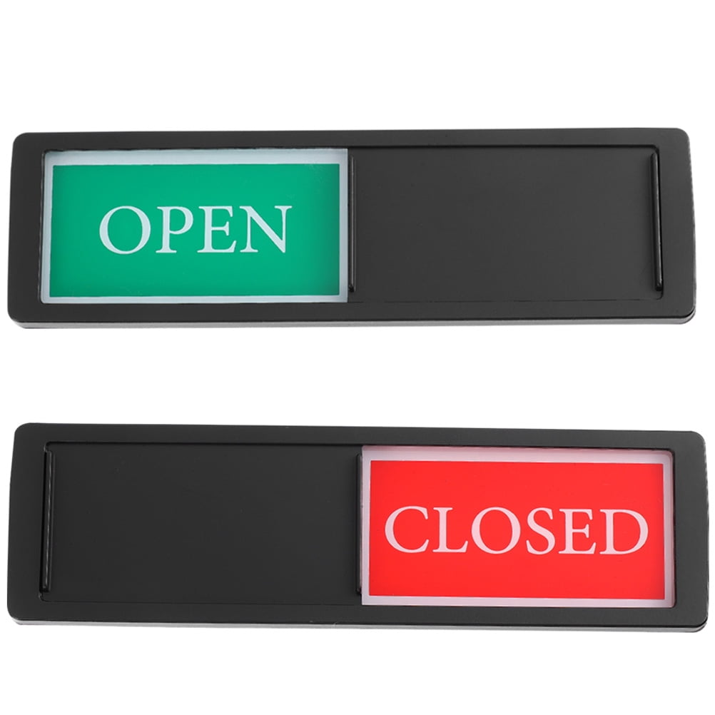 2 Pcs Open and Closed Sign Slide Magnetic Indicator Office - Walmart.com
