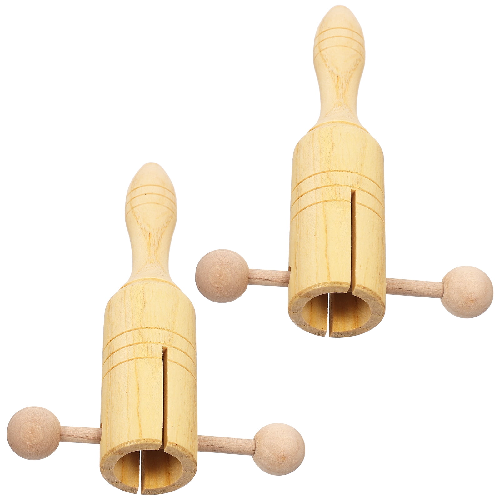 2 Pcs Orff Chime Childrens Toys Wooden Rattle Handheld Instrument ...
