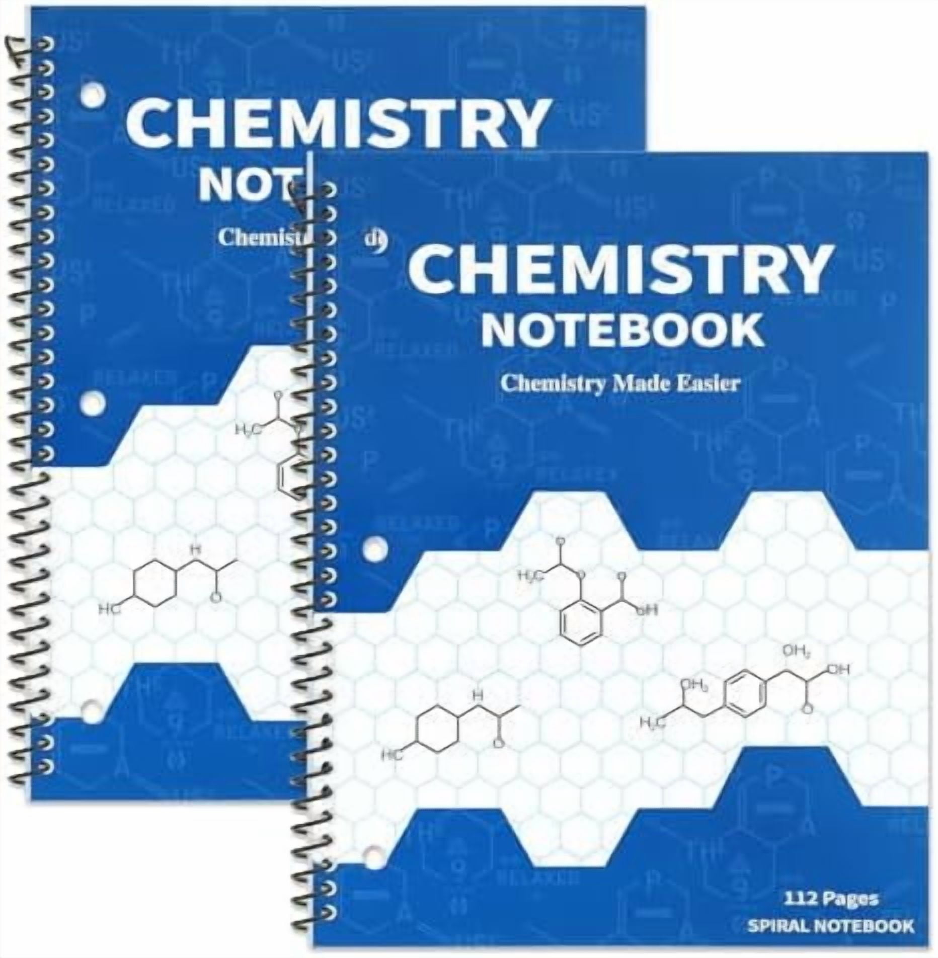 2 Pcs Organic Biochemistry Spiral Notebook Hexagonal Graph Paper ...