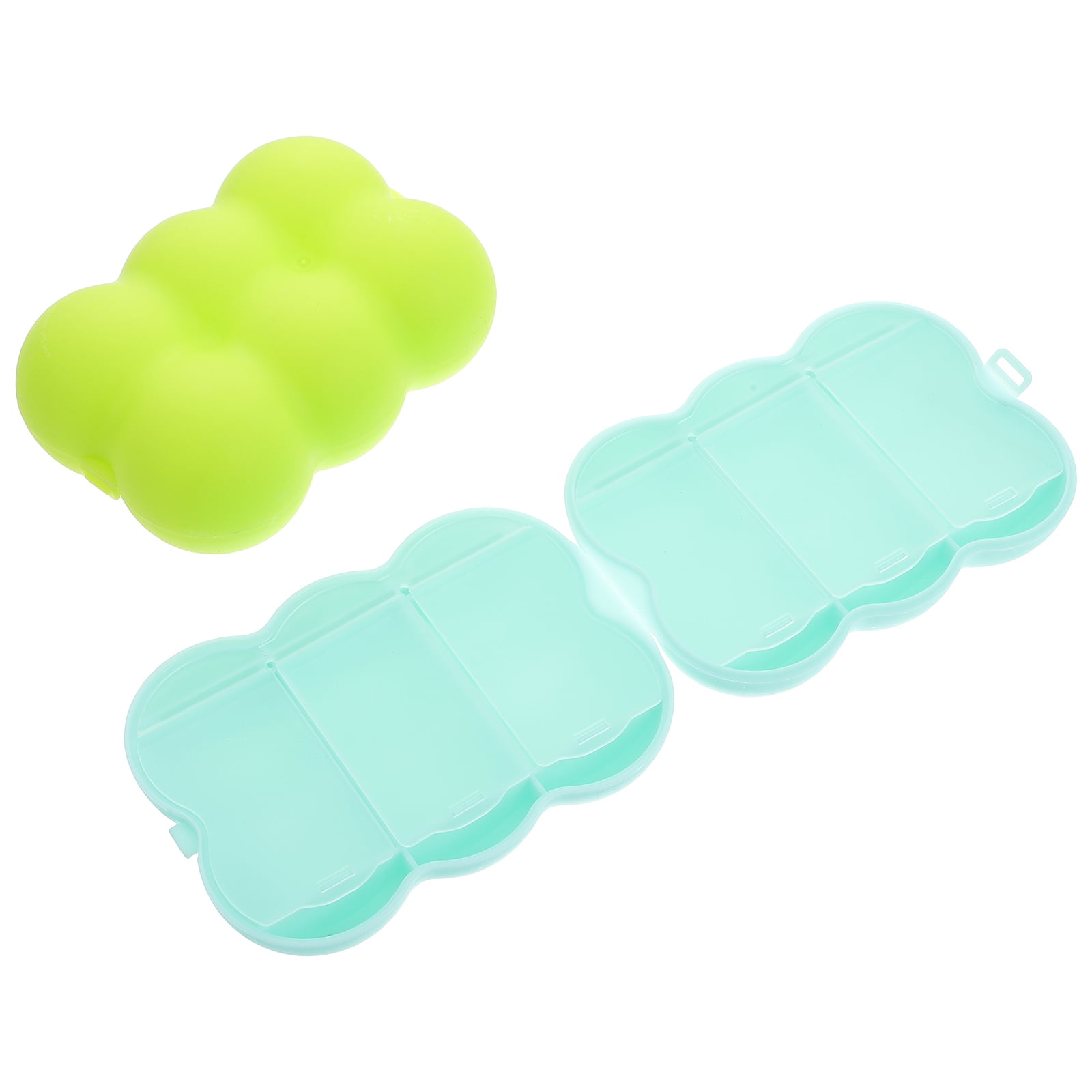 2 Pcs Organizers Mini Plastic Containers Daily Weekly Dispenser ...