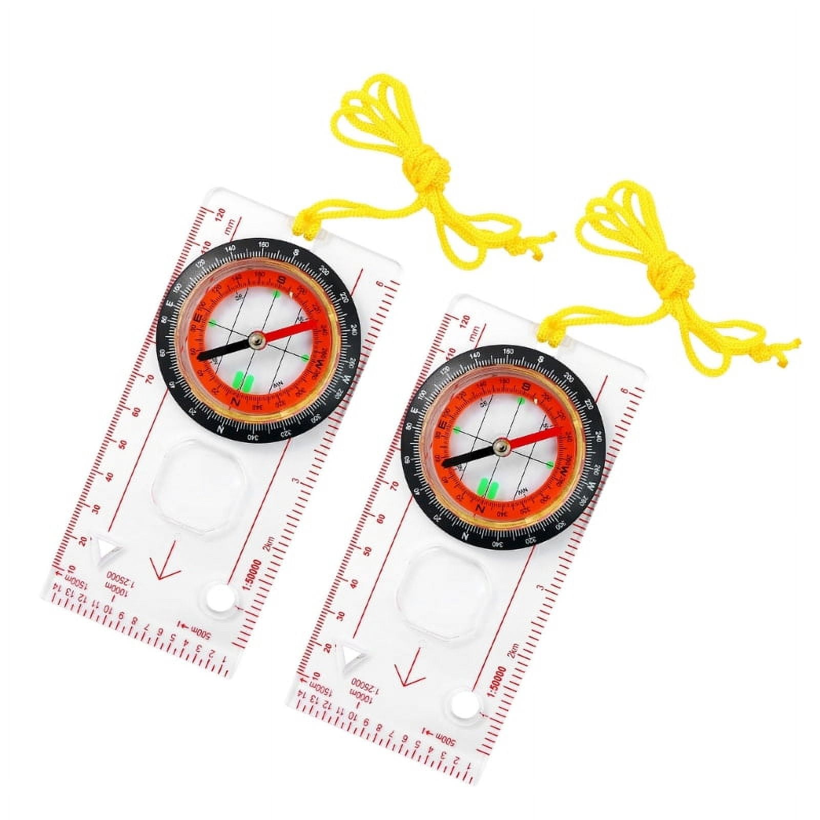 2 Pcs Orienteering Compasses Hiking Backpacking Compasses Accurate Navigation Tool For Map