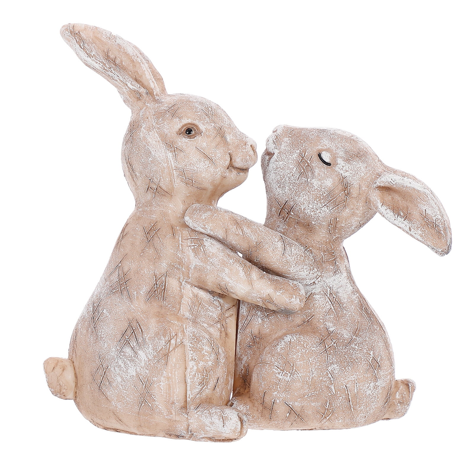 2 Pcs Outdoor Statues Ornaments Rabbit Statue Lovers 11.5X5.5X5cm ...