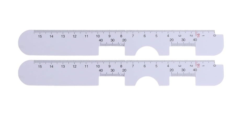 2 Pcs PD Ruler - Pupillary Distance Ruler Pupil Measurement Tool for ...