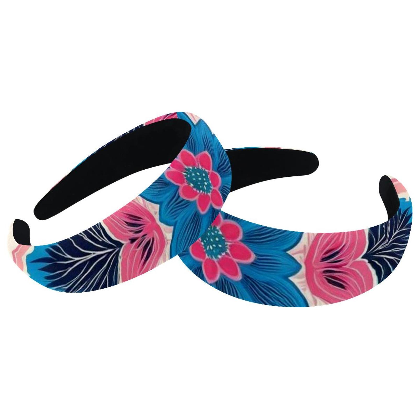 2 Pcs Padded Headbands for Women, Chenille Print Headband for Girls ...