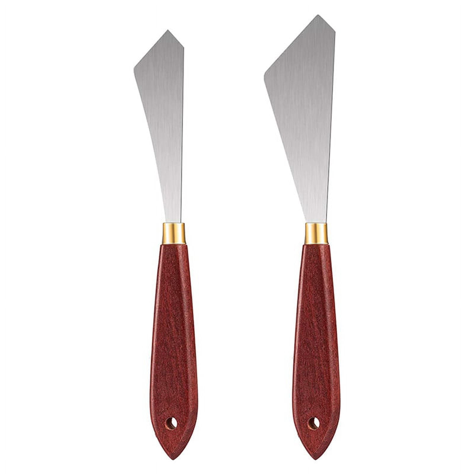 2 Pcs Painting Knife Stainless Steel Mixing Scrapers Palette for Art ...