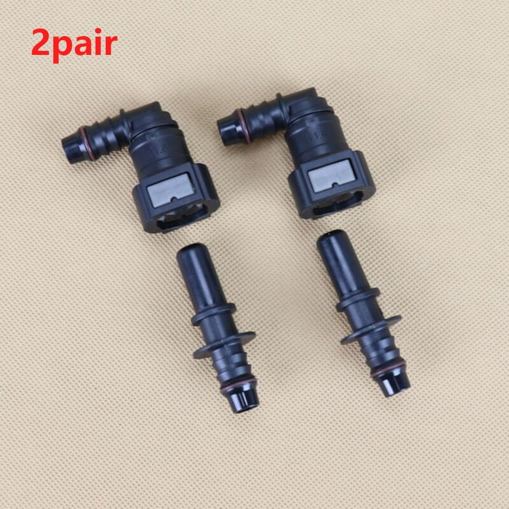 2 Pcs Pair Hose Crimper 3/8\\\ 90 Degree Connect for Fuel/Gas Hose Line ...