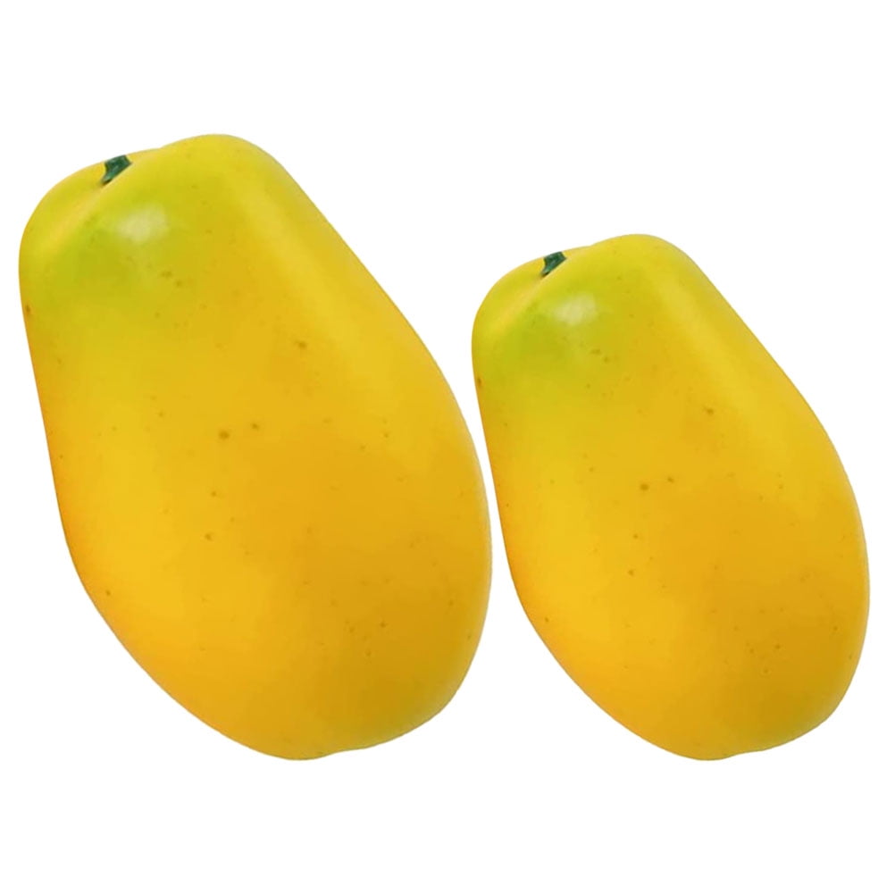 2 Pcs Papaya Model Early Education Props Fruit Pretend Play Fruitful Fruits 1 Yellow - Walmart.com