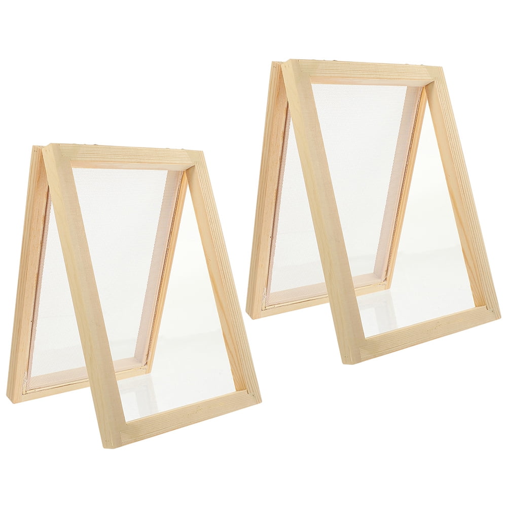 2 Pcs Paper Frame Childrens Toys Craft Wooden Frame Paper Making Kit ...