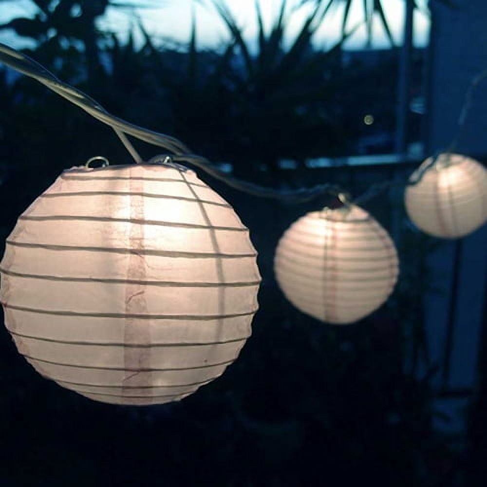2 Pcs Paper Lanterns String Lights 4 inch Round Paper Lanterns 8.3 feet ...