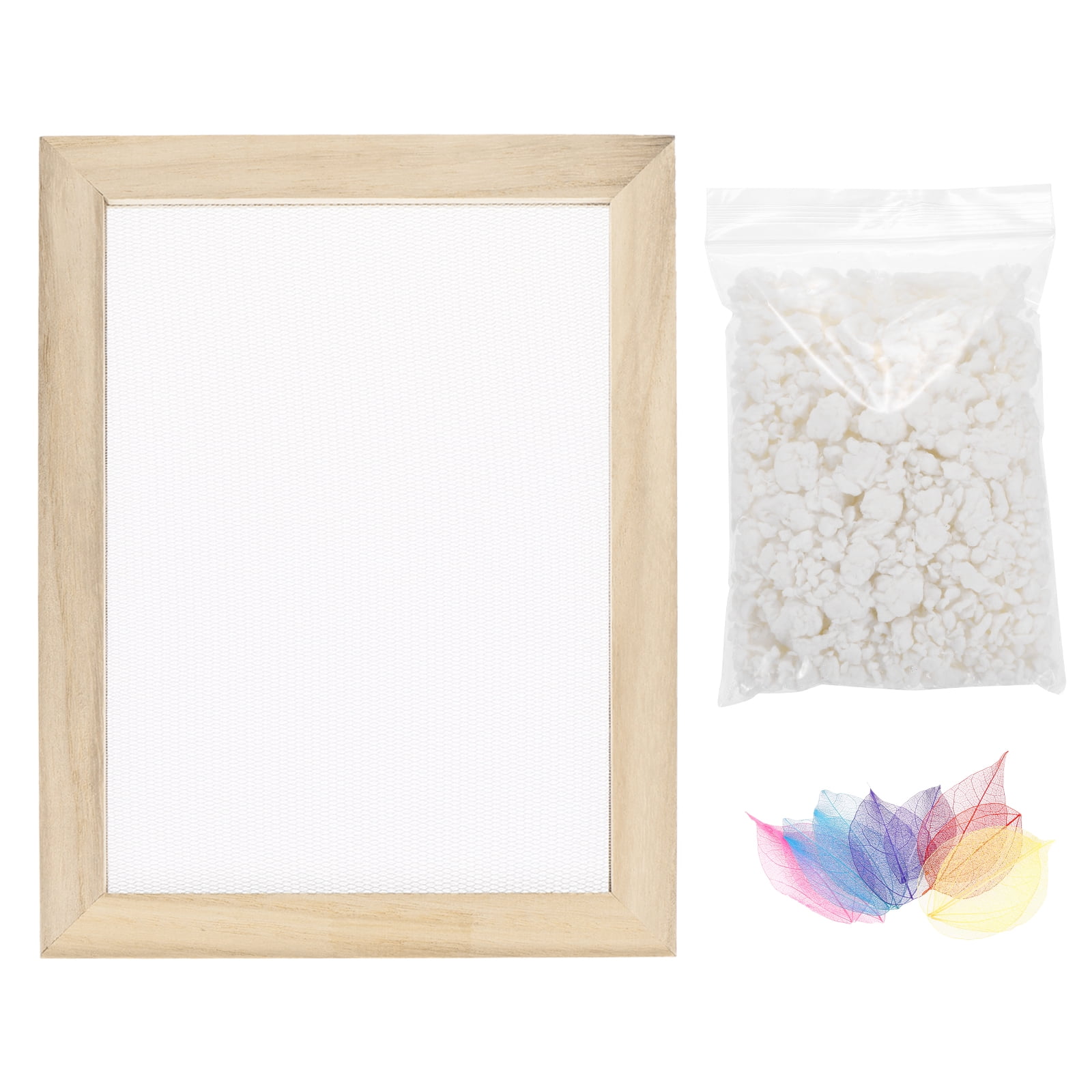 Uxcell Paper Making Screen with Decorate Leaves Wooden Paper Making 9.8 ...