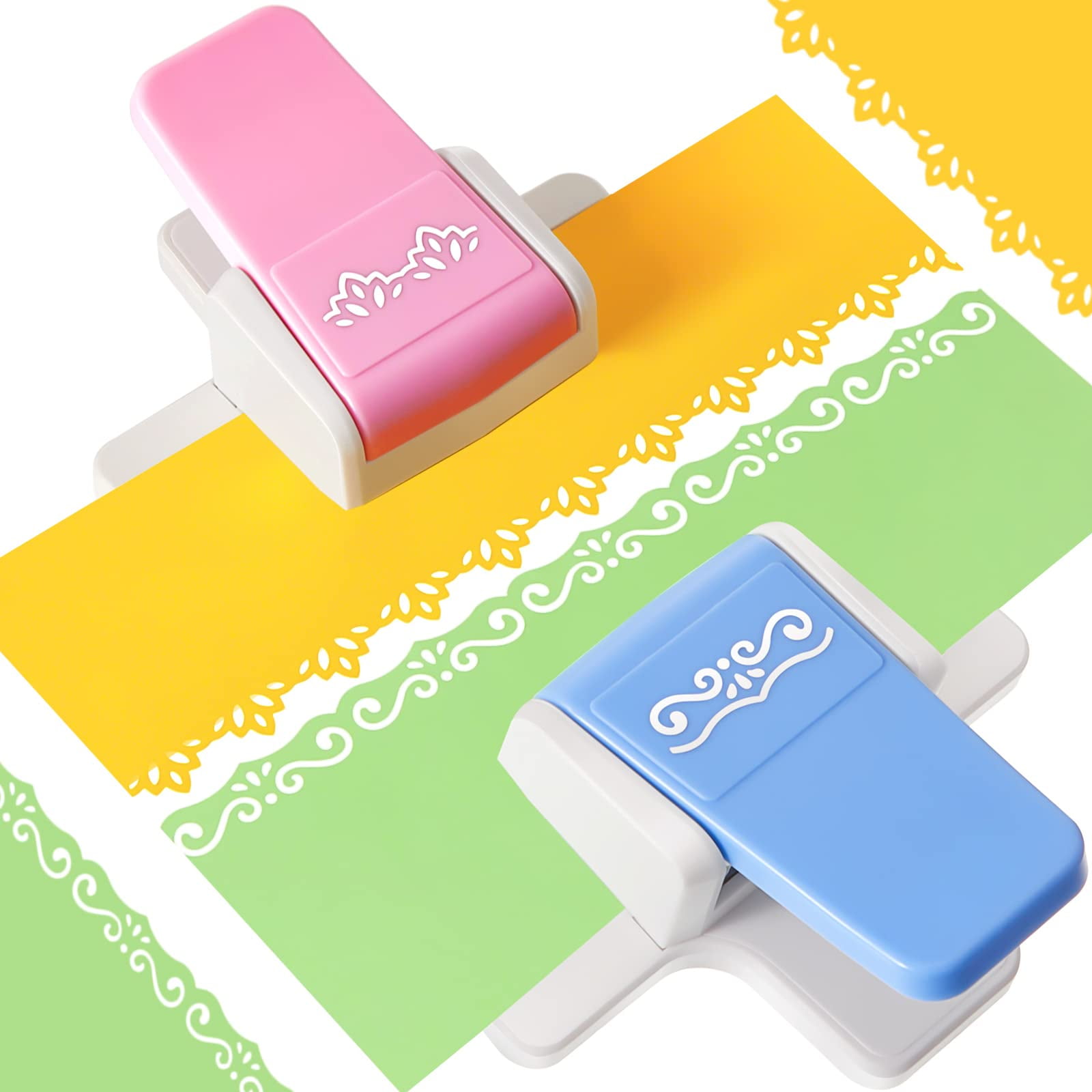 2 Pcs Paper Punch AIF9 Fancy Border Edge Craft Flower Embossing ...