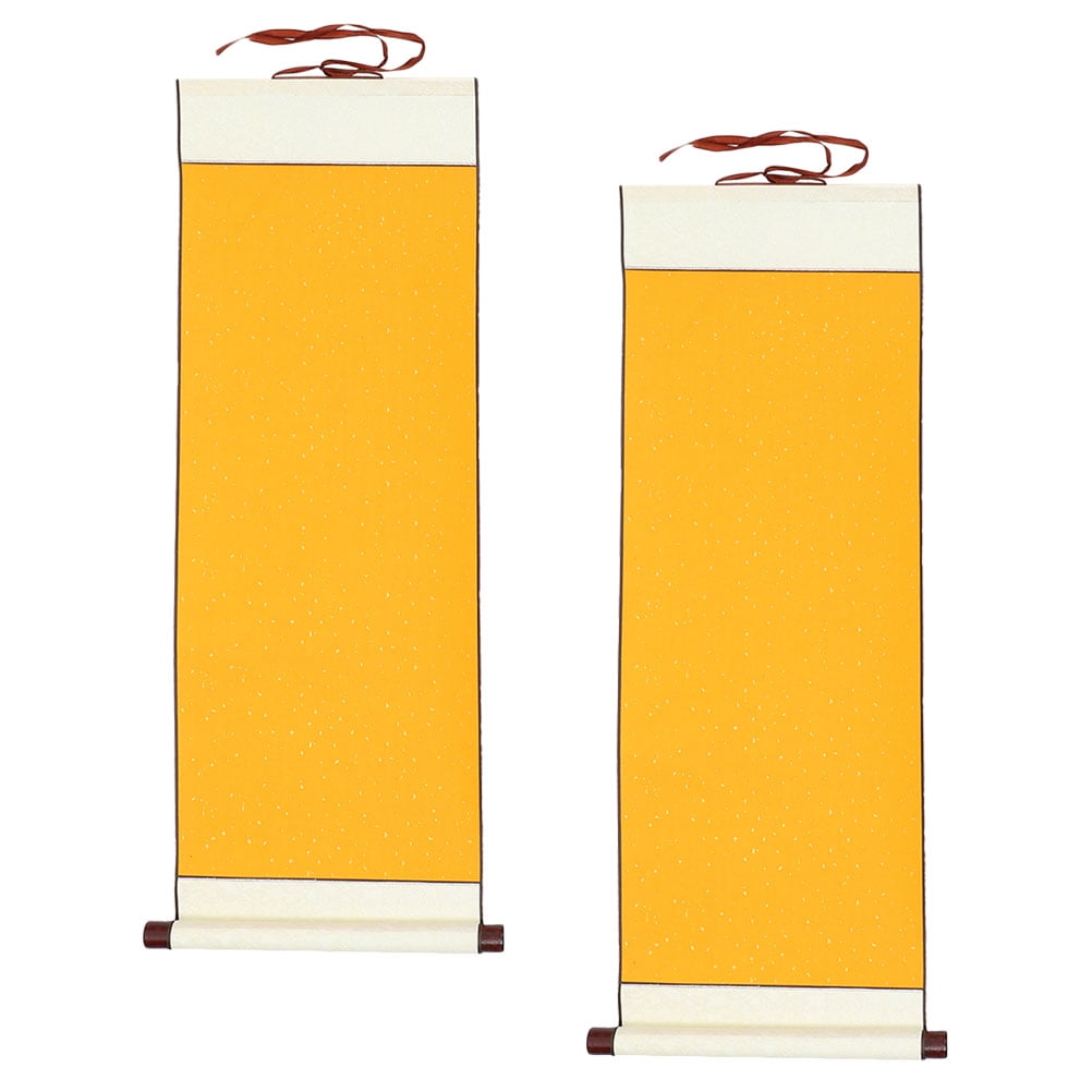 2 Pcs Parchment Hanging Reel Scroll Paper Chinese Calligraphy - Walmart.com