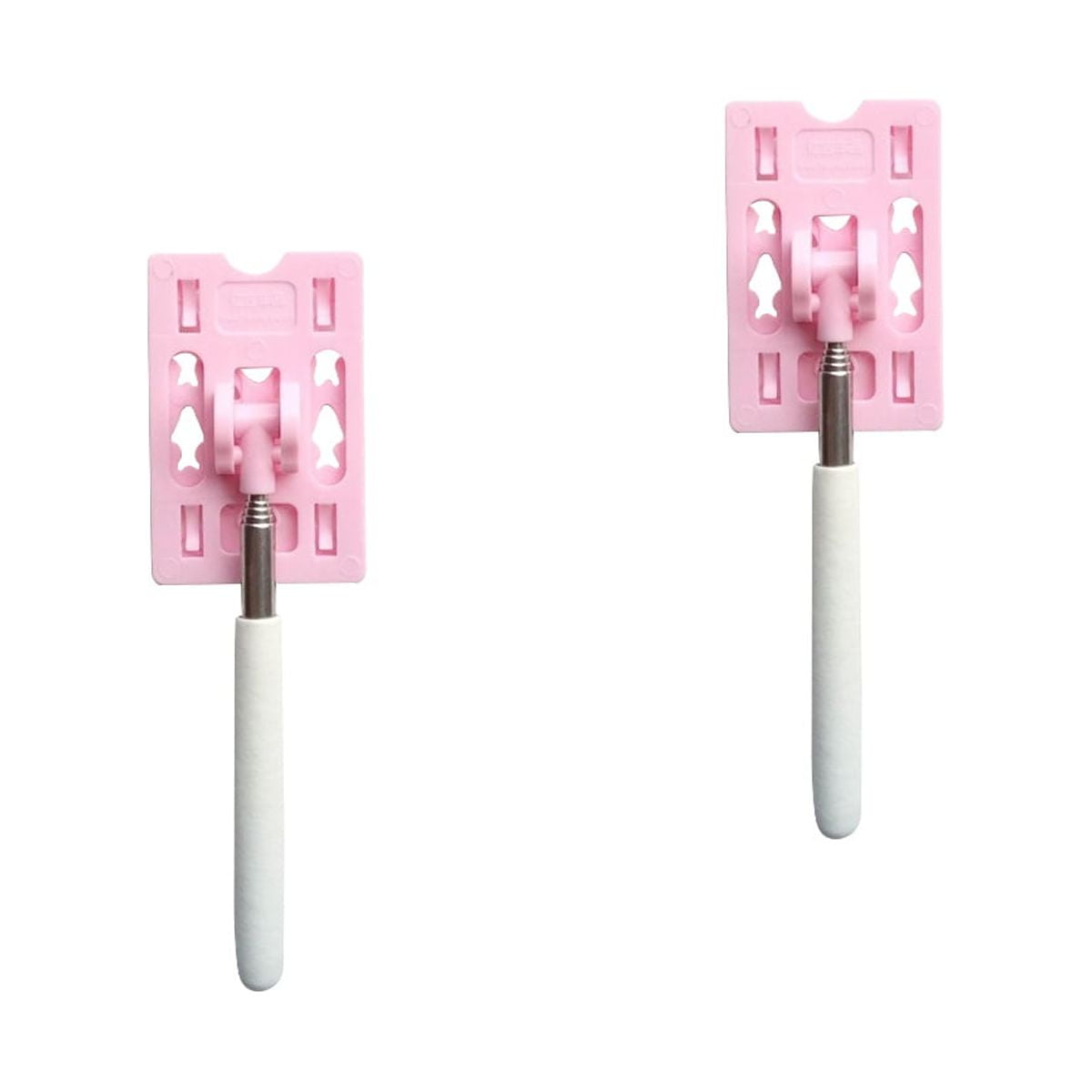 2 Pcs Parking Telescopic Check Rod (pink + Pure White) Retractable Pole ...