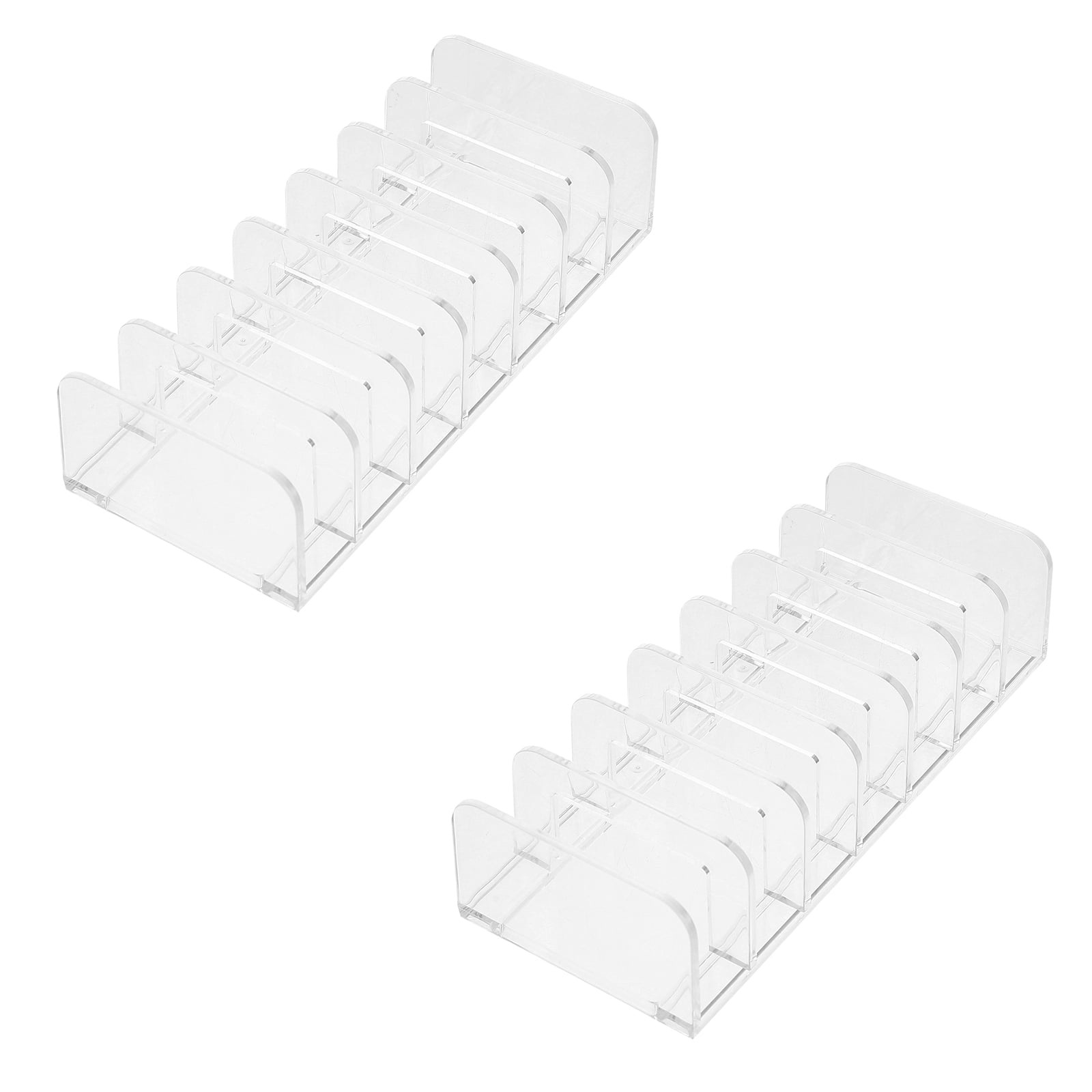 2 Pcs Partition Storage Display Rack Palettes Lipsticks Clear Makeup ...