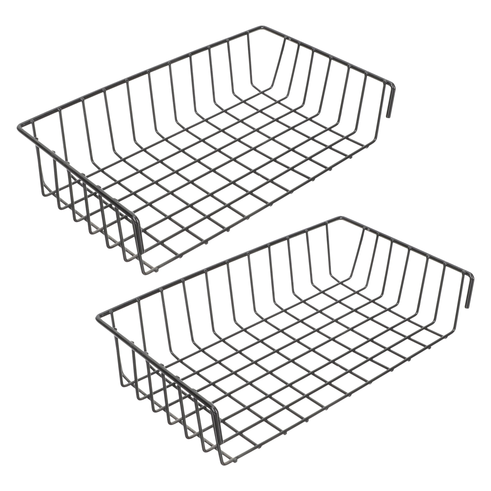 2 Pcs Pegboard Peg Board Wire Storage Basket Wall Shelves Rack Wire ...