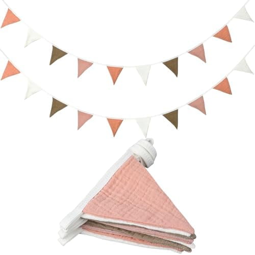 2 Pcs Pennant Banner Flags Nursery Garland Triangle Bunting Flags ...