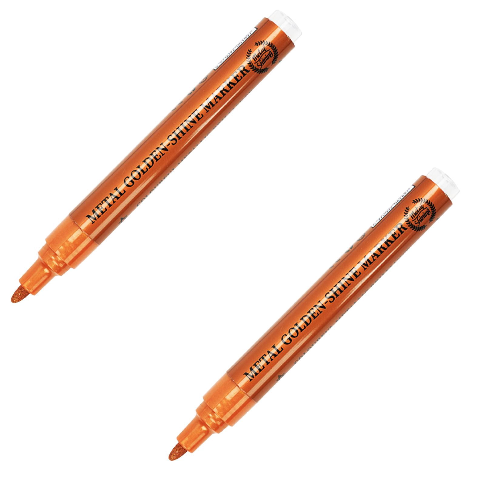 2 Pcs Permanent Paint Marker Pens Metallic Markers Glitter Acrylic ...