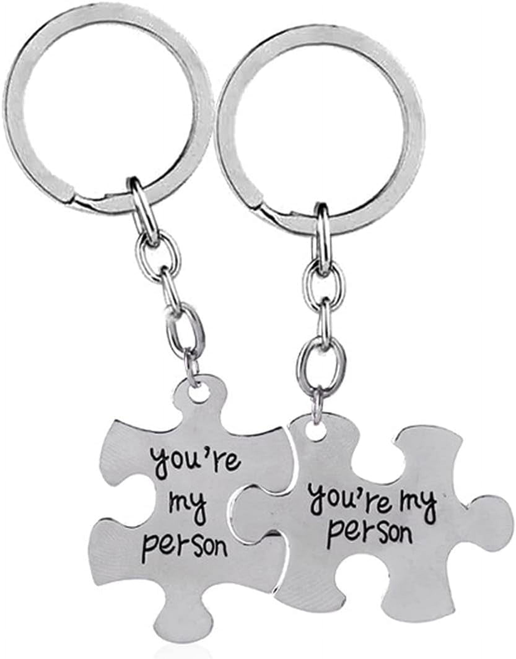 2 Pcs You're My Person Matching Keychains, Jigsaw Puzzle Keychain for ...
