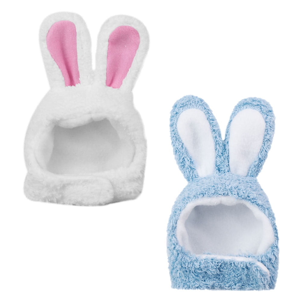 2 Pcs Pet Hat Supplies Stuffed Bunny Clothing for Cats Clothes Cosplay ...