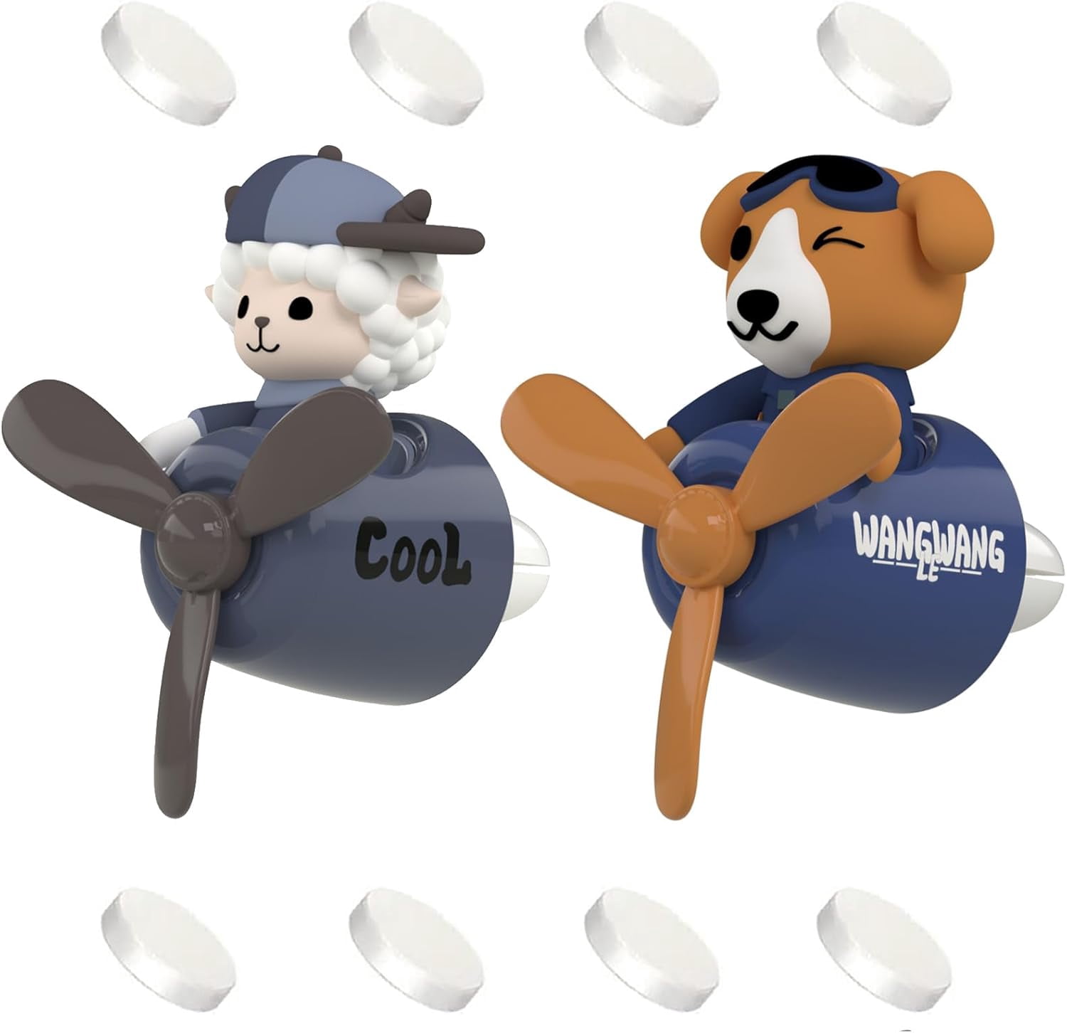 2 Pcs Pilot Car Air Fresheners, Cute Dog Car Vent Clip Air Freshener ...