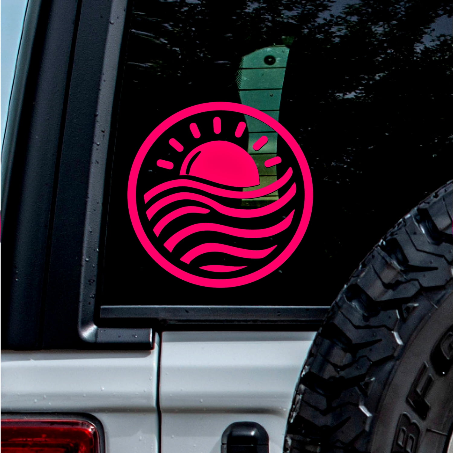 (2 Pcs, Pink, 3.8'' X 3.8'') Transparent Adhesive Decal Sticker Of ...