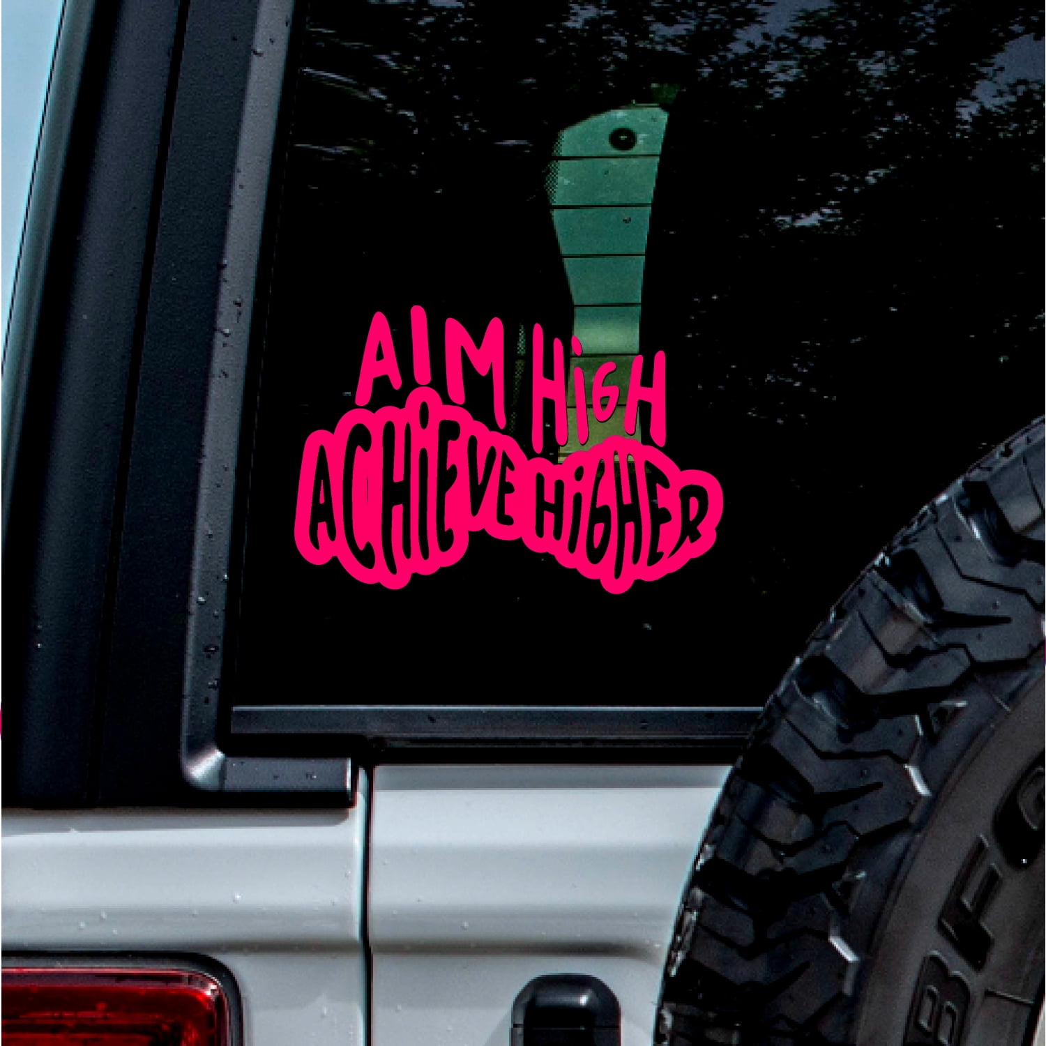 (2 Pcs, Pink, 8.3'' X 5.6'') Transparent Adhesive Decal Sticker Of Aim ...