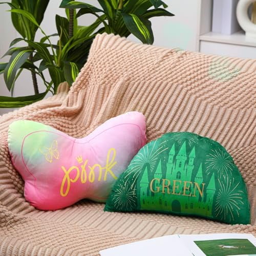2 Pcs Pink and Green Gifts for Women Witch Merch Butterfly and Castle ...