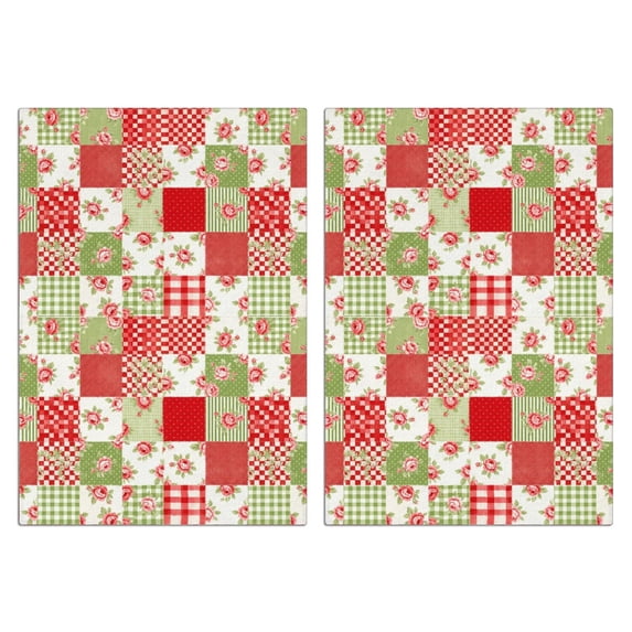 2 Pcs Pioneer Flower Floral Print Pattern Kitchen Towels, Funny ...