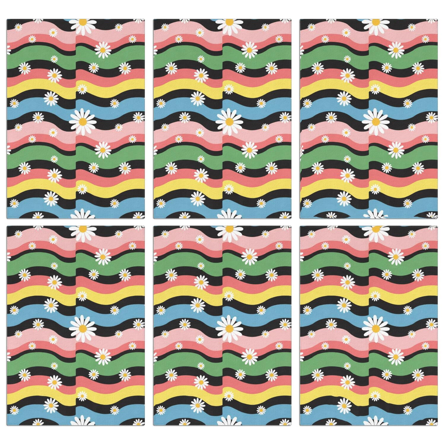 2 Pcs Pioneer Flower Floral Print Pattern Kitchen Towels, Funny ...