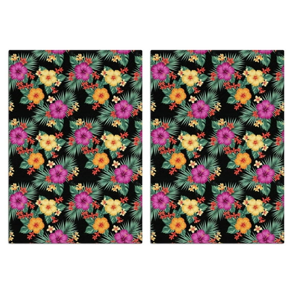 2 Pcs Pioneer Flower Floral Print Pattern Kitchen Towels, Funny ...