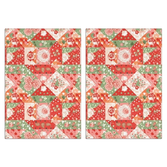 2 Pcs Pioneer Flower Floral Print Pattern Kitchen Towels, Funny ...