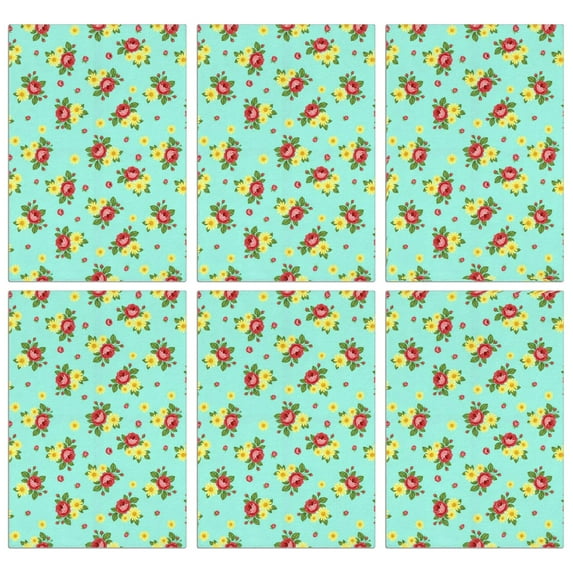 2 Pcs Pioneer Flower Floral Print Pattern Kitchen Towels, Funny ...