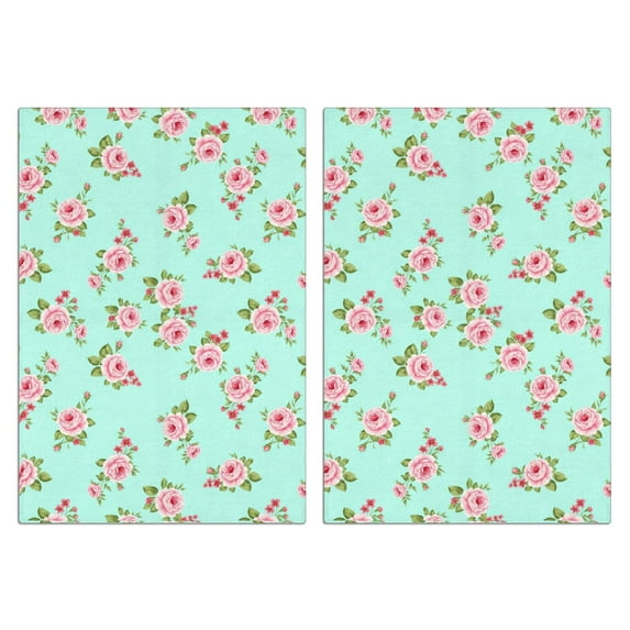 2 Pcs Pioneer Flower Floral Print Pattern Kitchen Towels, Funny ...